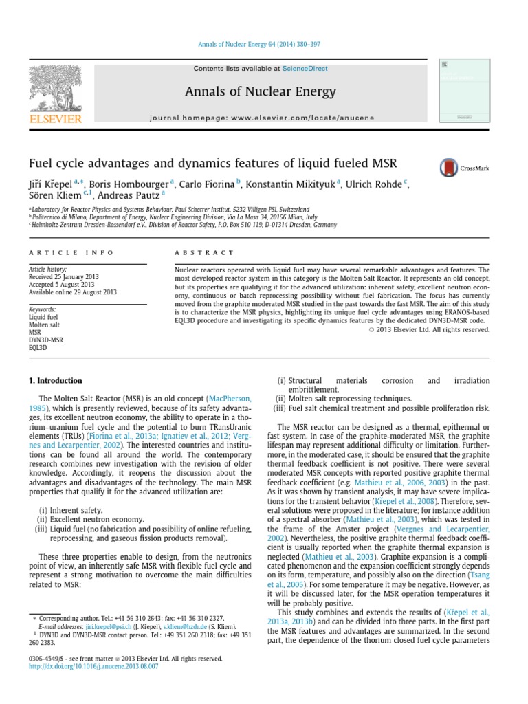 Krepel 14 PDF | PDF | Nuclear Fuel | Nuclear Reactor