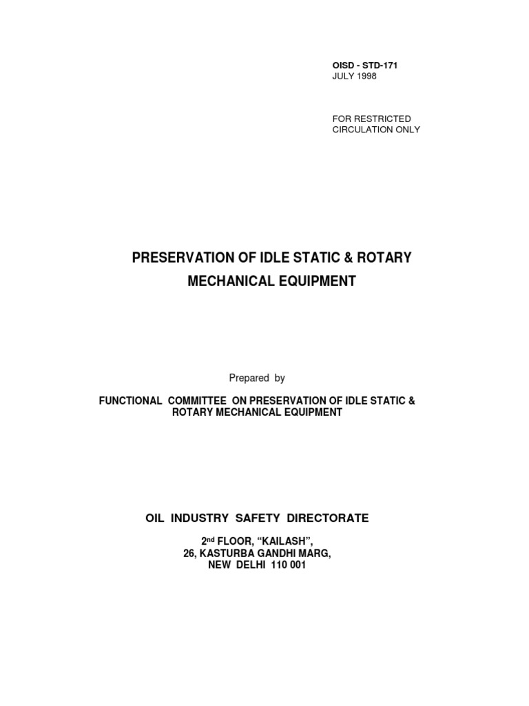 Preservation Rotating Equipment | PDF | Pump | Boiler