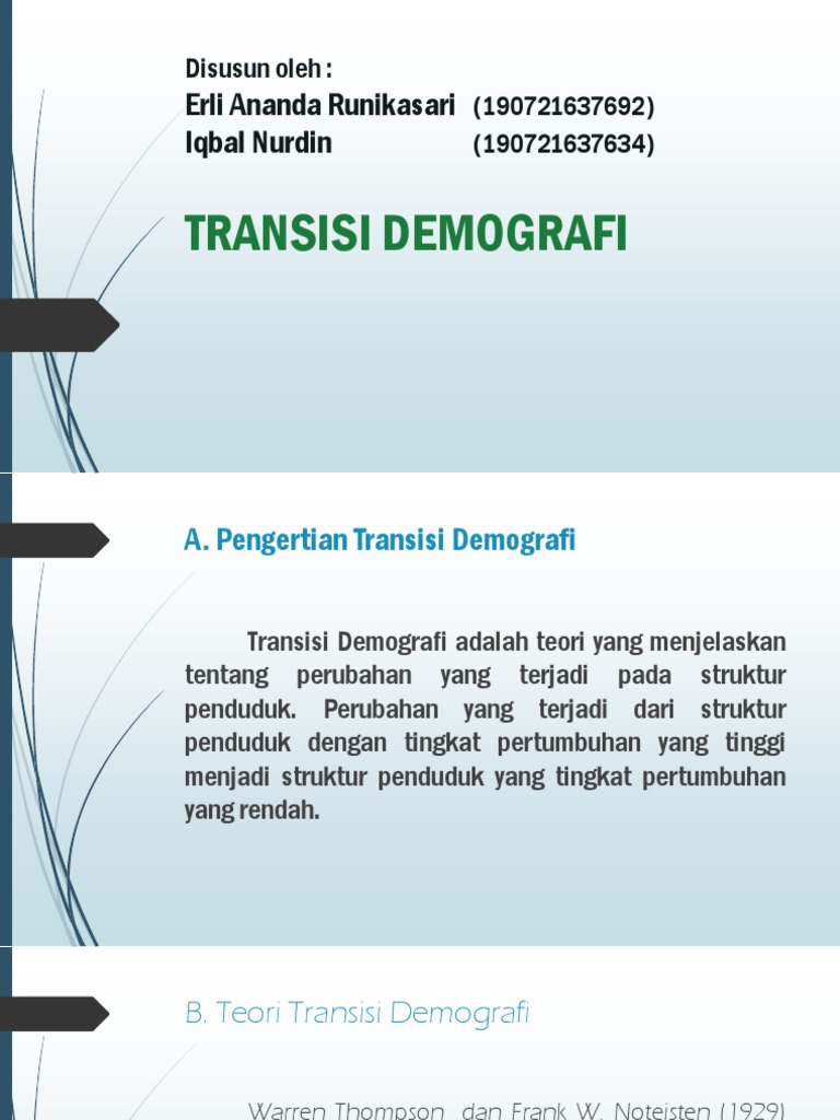 Transisi Demografi dan Dampaknya | PDF | Sejarah
