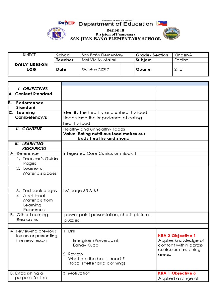 Mei 2nd Quarter Lesson Plan | PDF | Learning | Curriculum