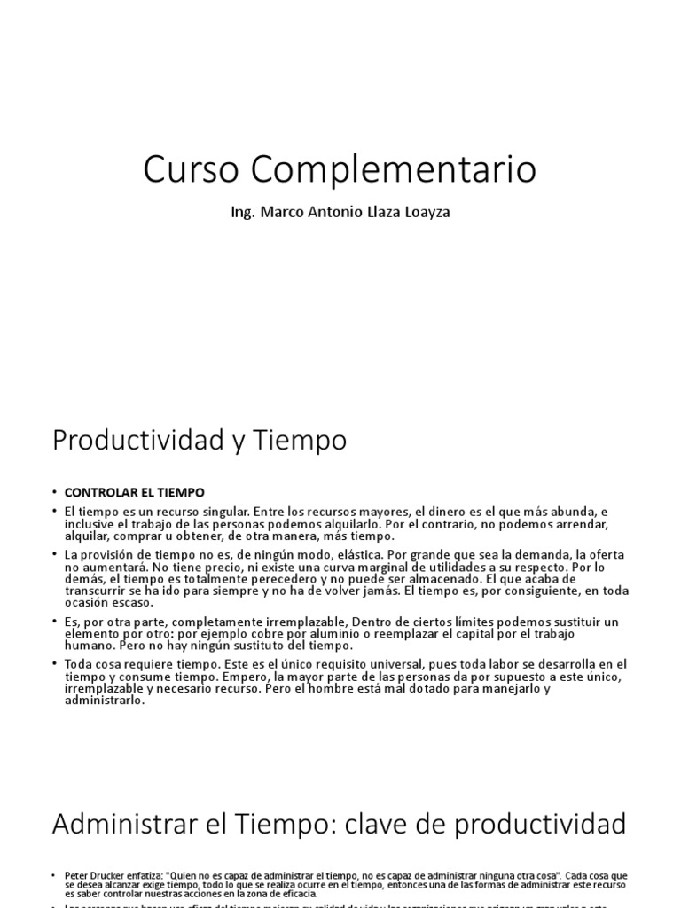 Curso Complementario | PDF | Economias | Ciencias económicas