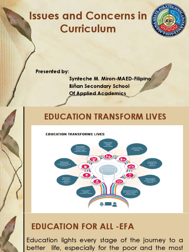 Curriculum Challenges in Philippine Education | PDF | Teachers ...
