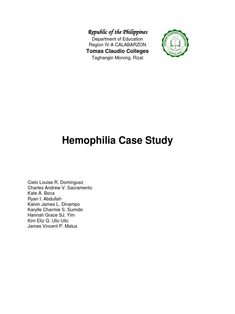 Case Study - Hemophilia Final | PDF | Haemophilia | Bleeding