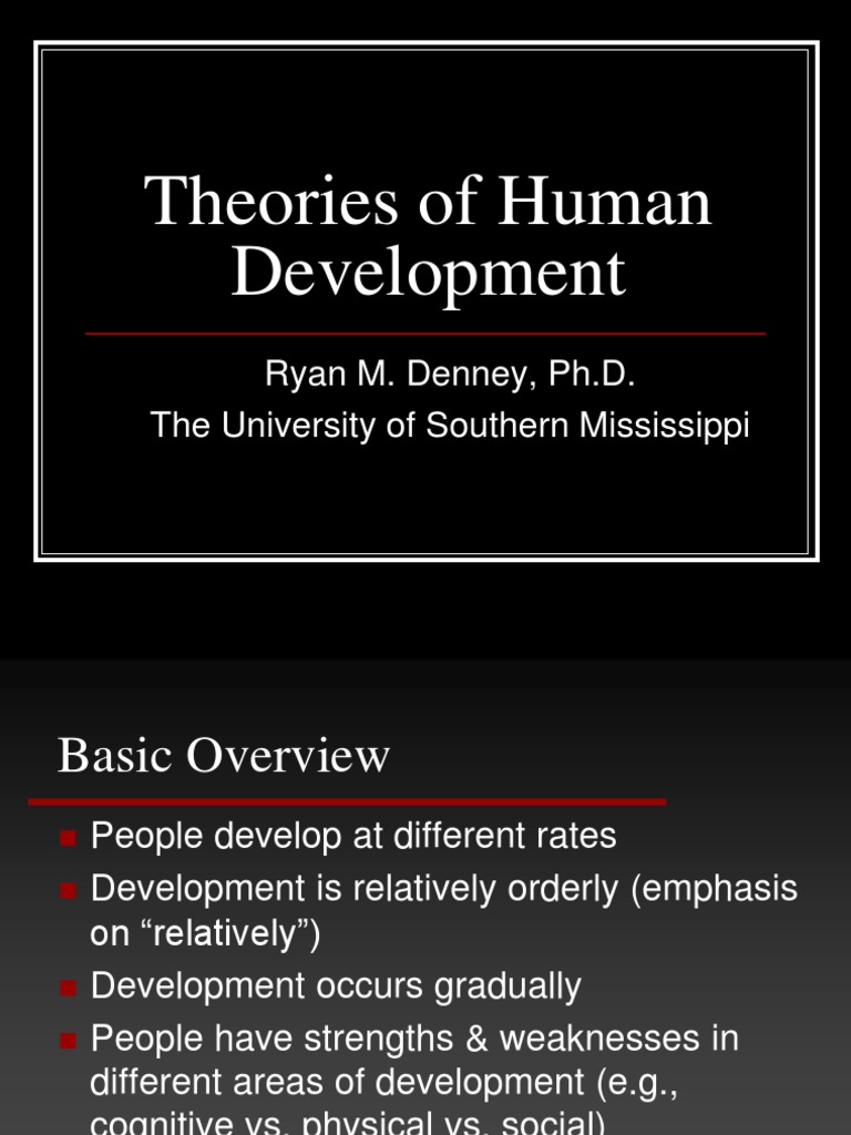Theories of Human Development Overview | PDF | Id | Cognitive Development