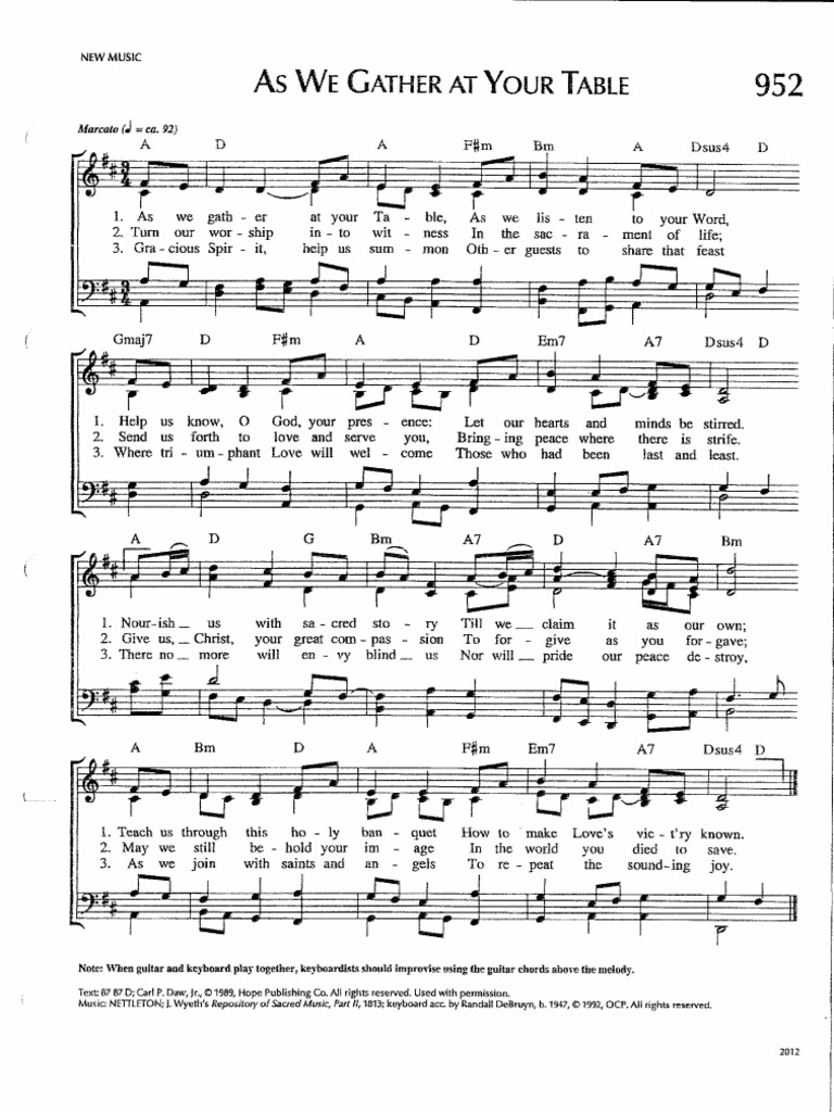 As We Gather at Your Table | PDF