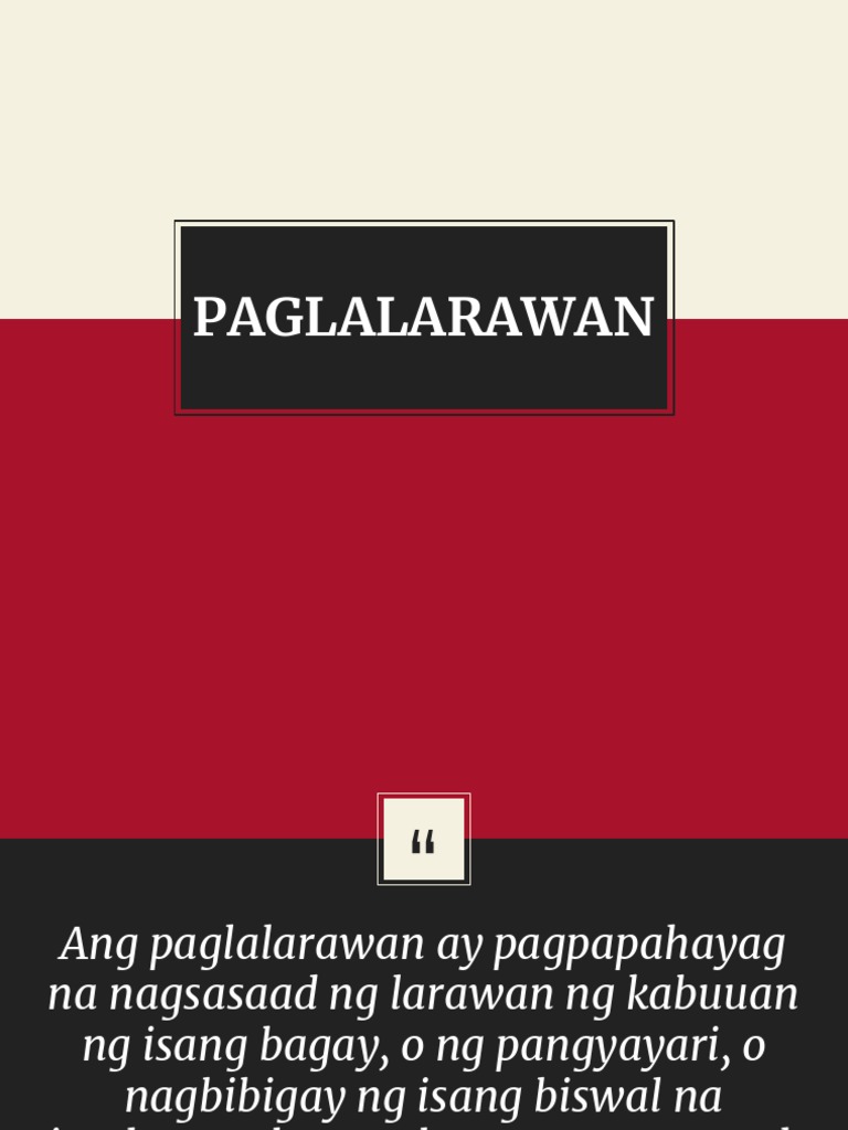 Paglalarawan | PDF