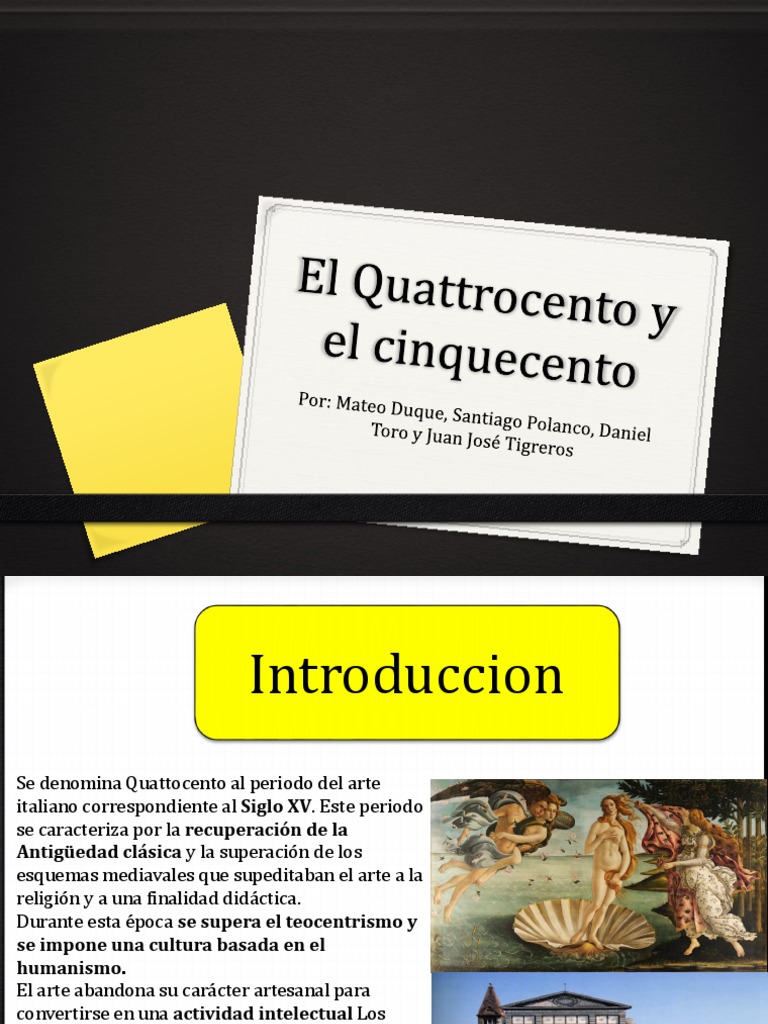 El Quattrocento y El Cinquecento | PDF | Renacimiento | Escultura