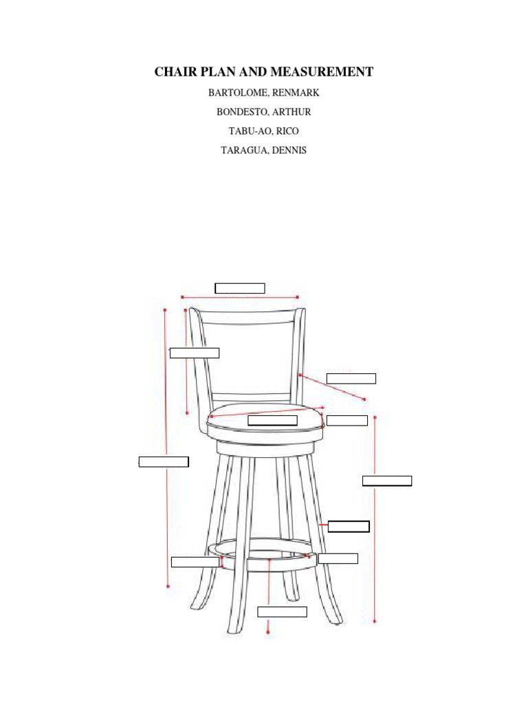 Chair Plan and Measurement | PDF
