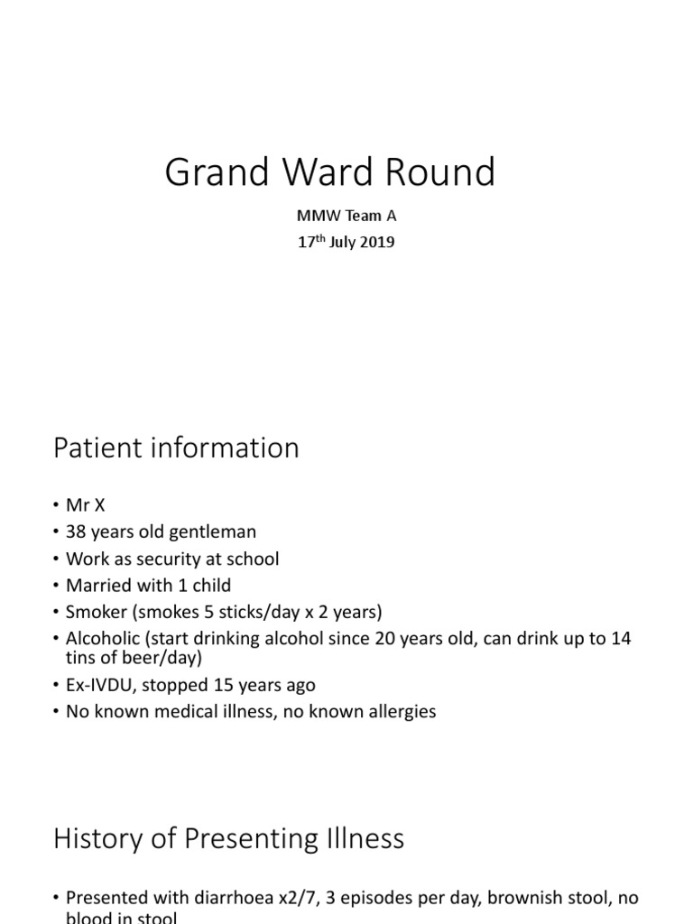 Grand Ward Round | Download Free PDF | Medical Specialties | Diseases ...