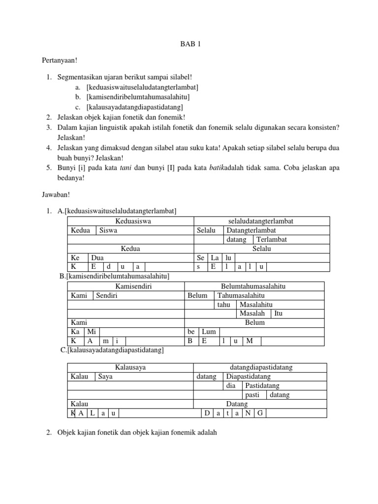 Fonetik dan Fonemik: Konsep dan Aplikasi | PDF | Seni & Disiplin Bahasa