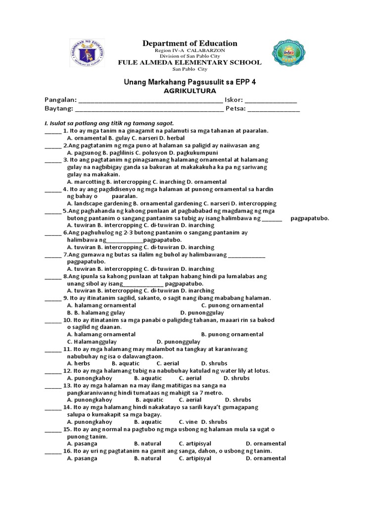 PT - Epp 4 - Q1 | PDF