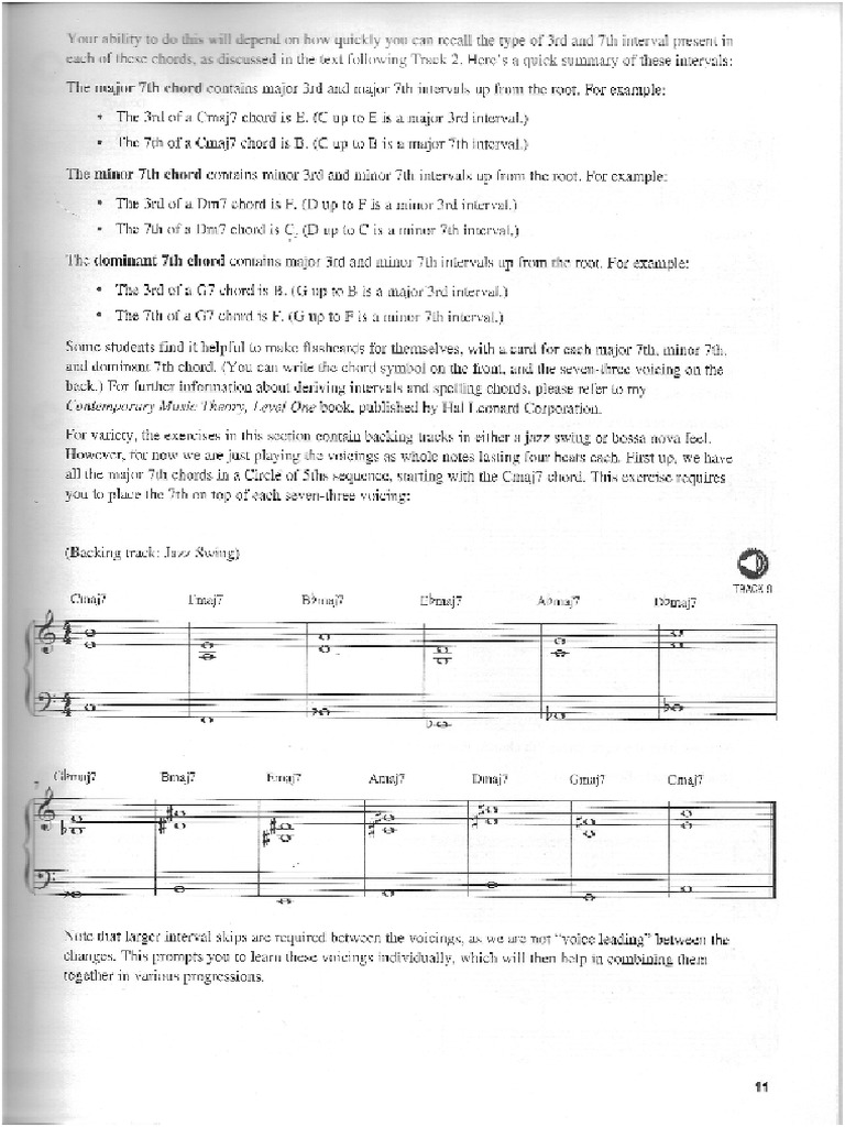 Major 7th Minor 7th Dominant 7th Chords in All Keys | PDF