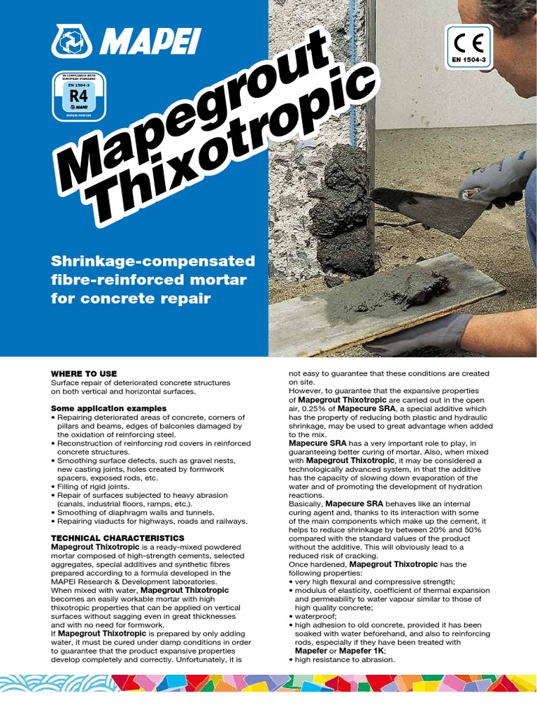 Mapegrout Thixotropic 2016 | Mortar (Masonry) | Concrete