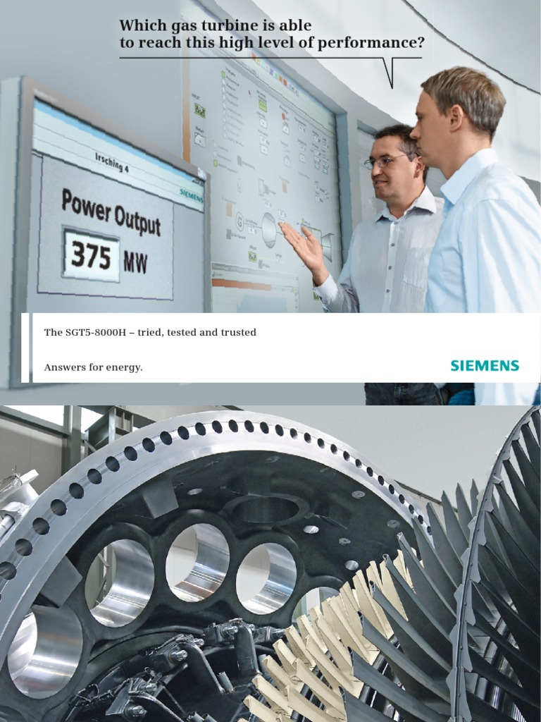 Turina Siemens Brayton-SGT5-8000H-brochure PDF | PDF | Power Station ...