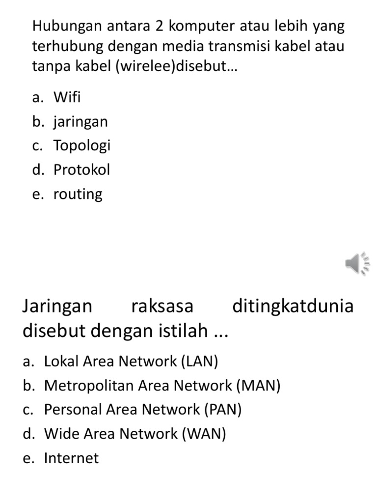 Soal Wan Kelas Xi TKJ | PDF