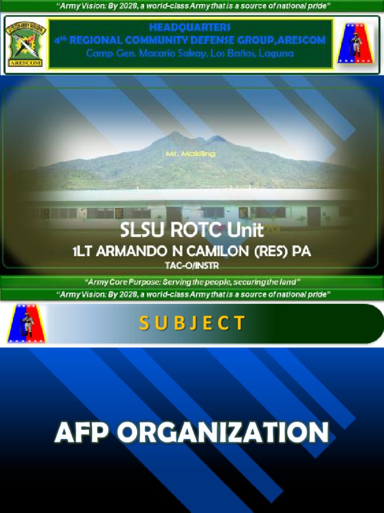 Afp Organization Final | PDF | Staff (Military) | Joint Chiefs Of Staff
