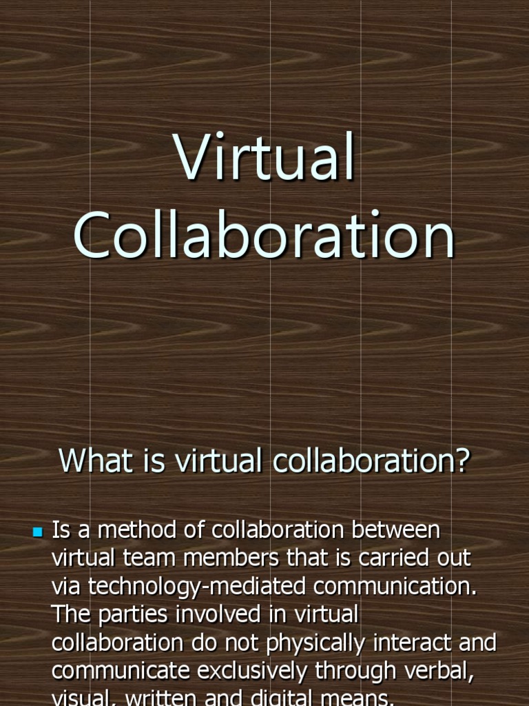 Virtual Collab | PDF | Collaboration | Web Conferencing