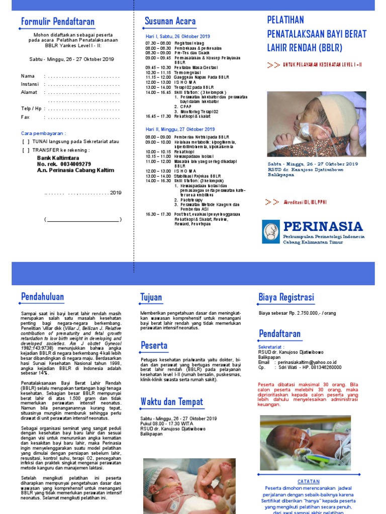 Leaflet BBLR Level I-II 2019 | PDF