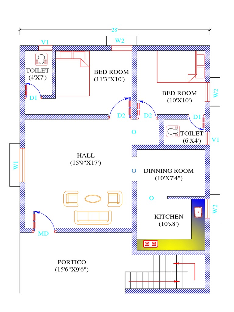 Floor Plan Layout with Dimensions | PDF