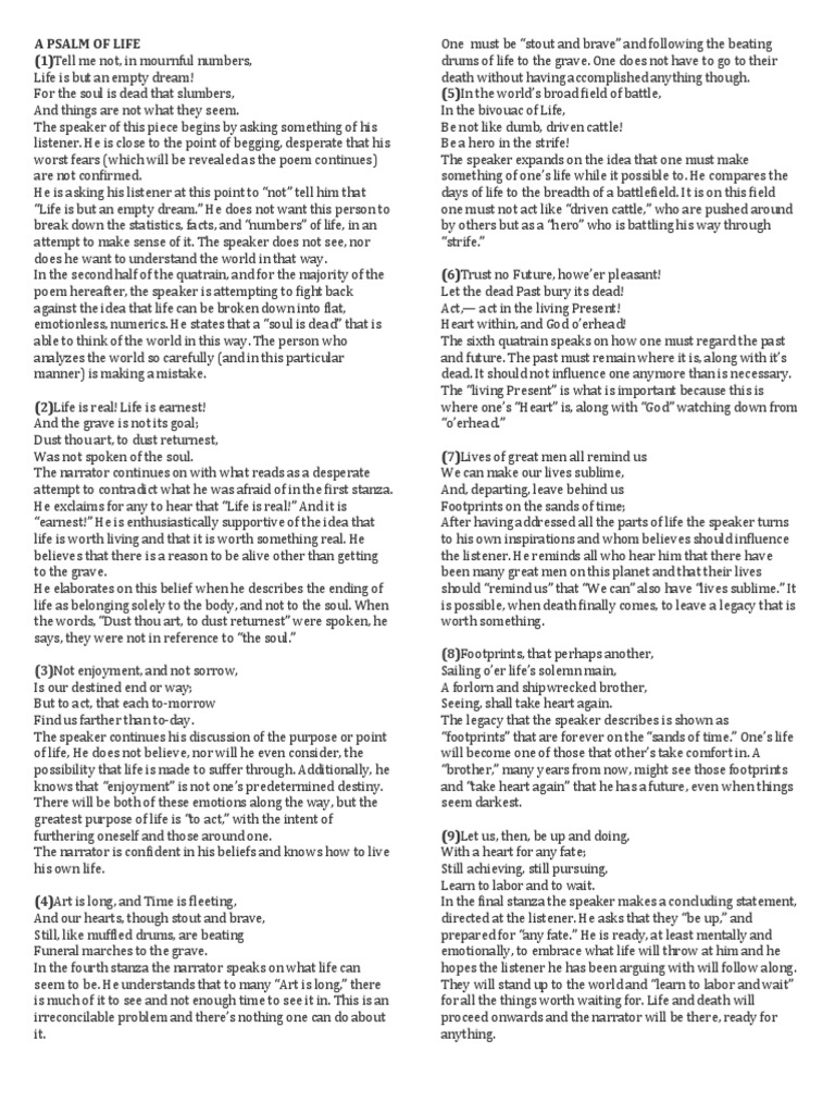 A Psalm of Life | PDF