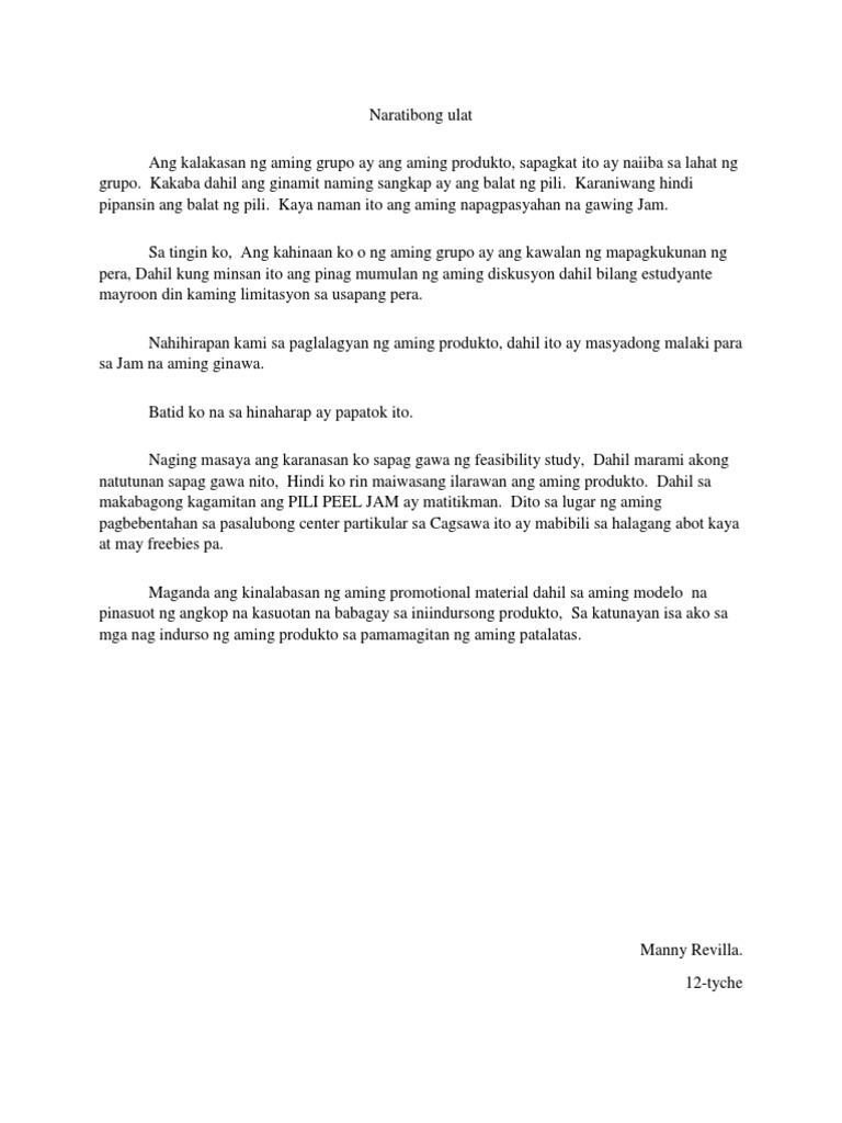 Naratibong Ulat | PDF