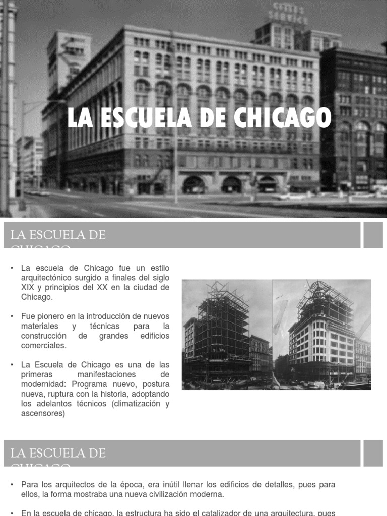 La Escuela de Chicago | PDF | Diseño arquitectonico | Arquitectura