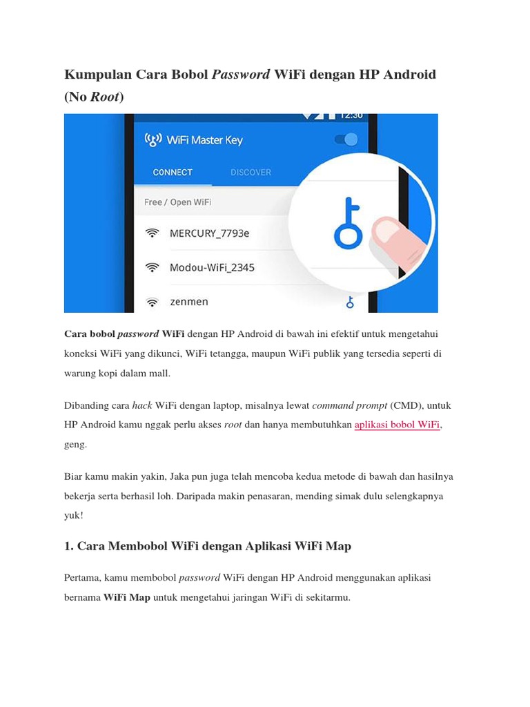 Hack Wifi Method | PDF