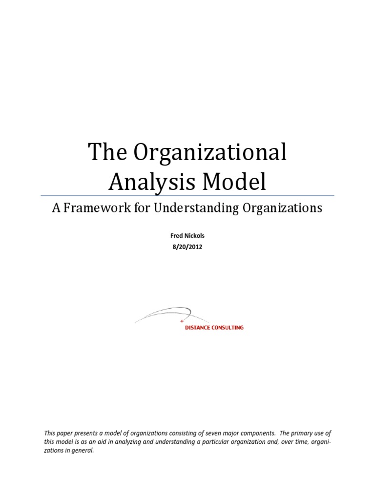 Organizational Analysis Model Template PDF | PDF | System | Personal ...