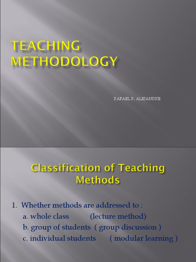 Teaching Methodology | PDF | Lecture | Classroom