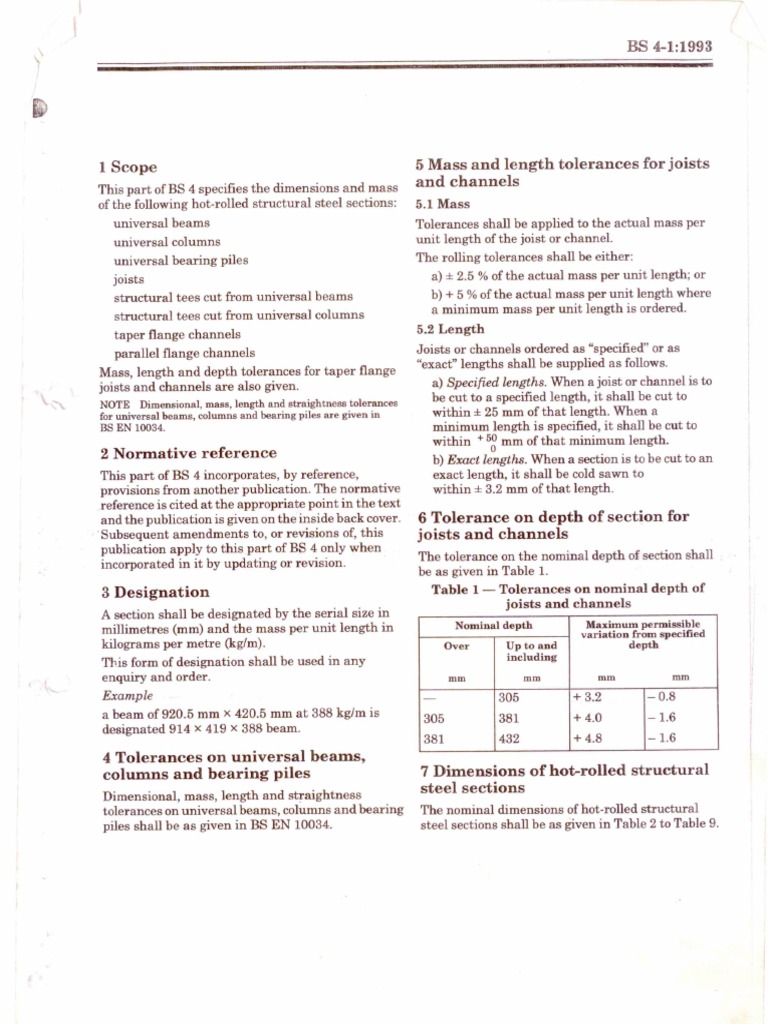 BS4 Specification PDF | PDF