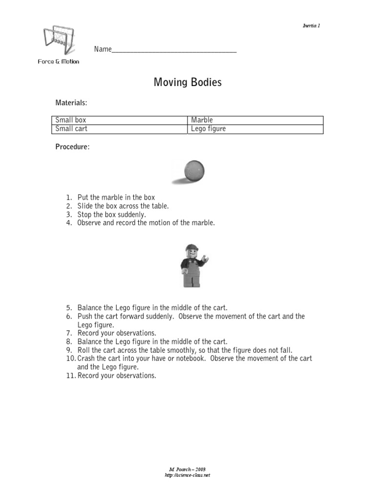 Moving Bodies: Materials | PDF | Inertia | Physics