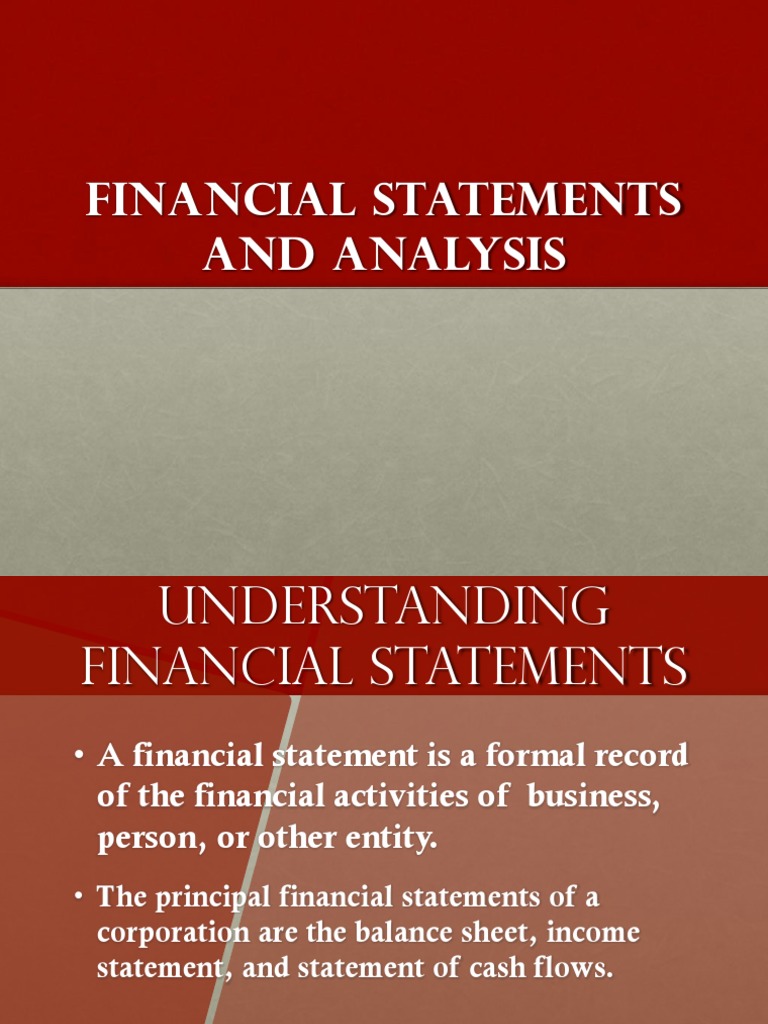 Financial Statements and Ratio Analysis | PDF | Balance Sheet | Equity ...