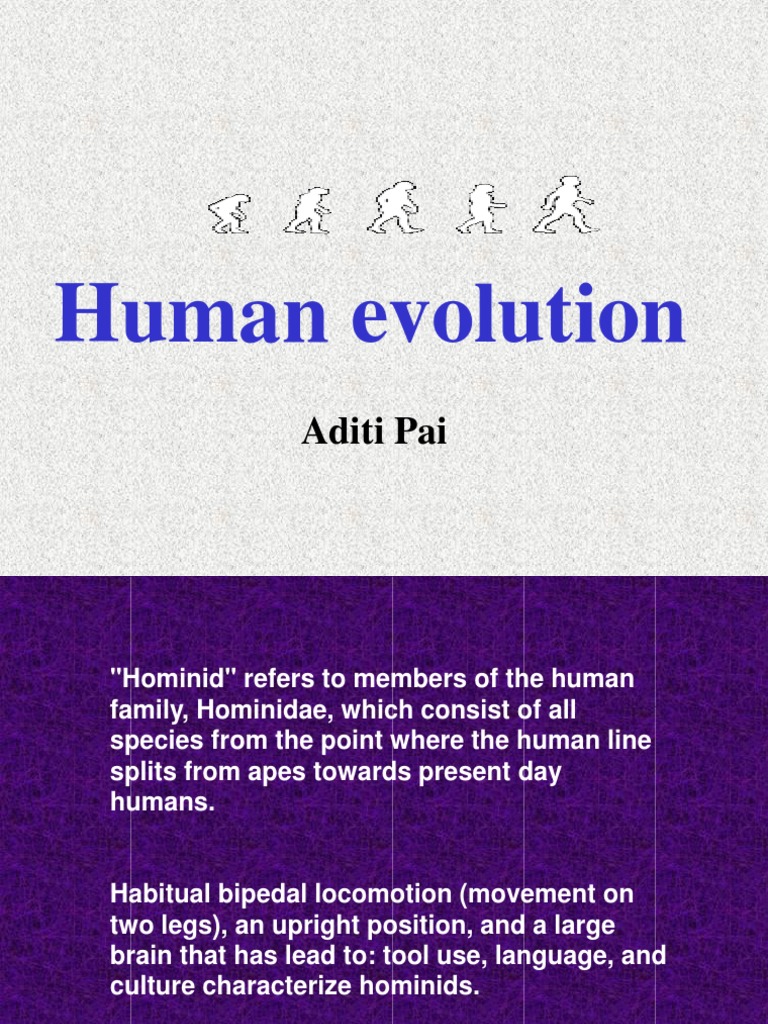Human Evolution: Aditi Pai | Download Free PDF | Homo | Human Evolution