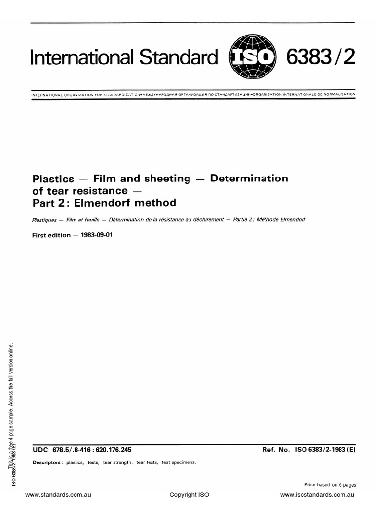 Iso 6383-2 | PDF | International Organization For Standardization ...
