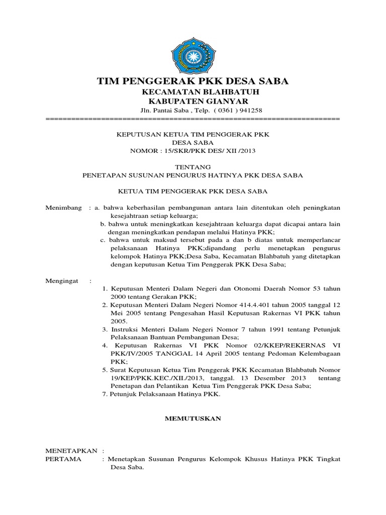 SK Hatinya PKK | PDF