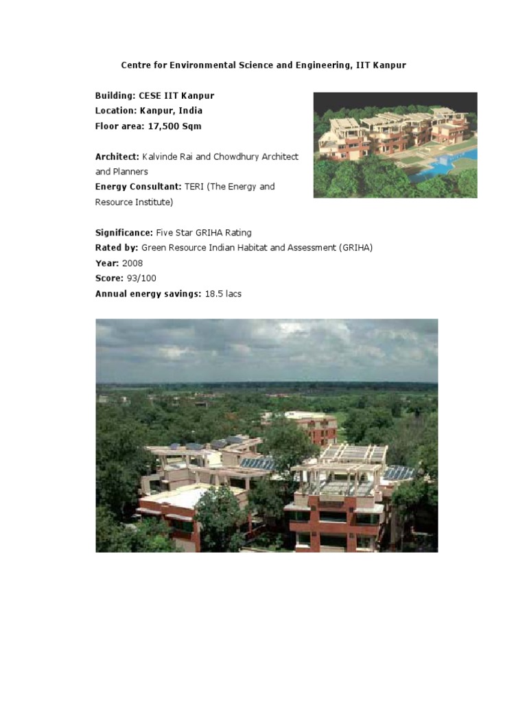 Case Study IIT Kanpur Green Building | Building Insulation | Efficient ...