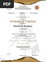 Certificate of Appreciation-Final Template - Tagalog-Edited | PDF