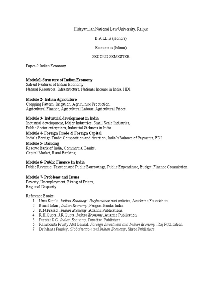 Sem-II Economics (Minor) | PDF