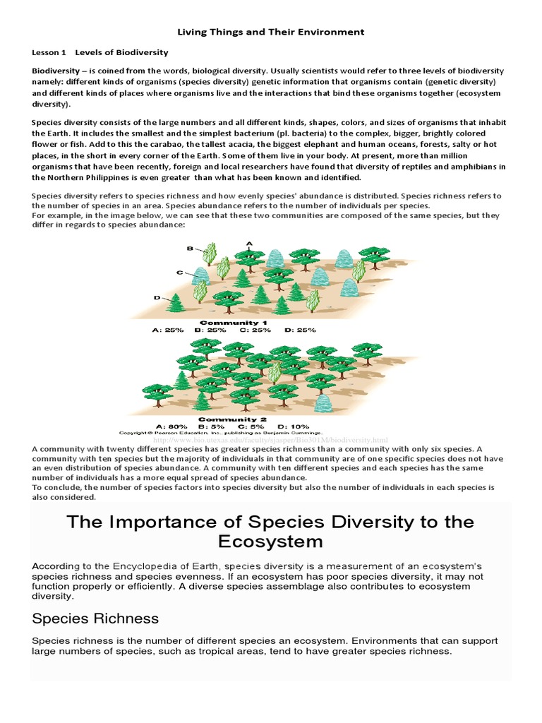 Living Things and Their Environment | PDF | Biodiversity | Ecosystem