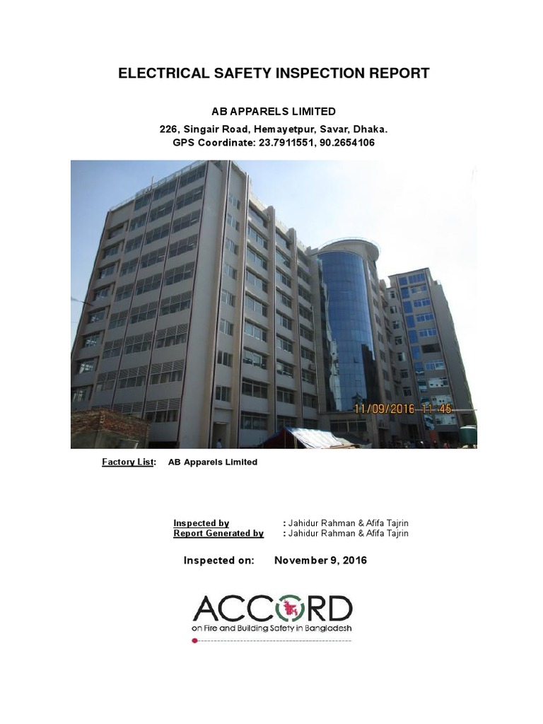 Inspection Report | PDF | Safety | Electrical Wiring