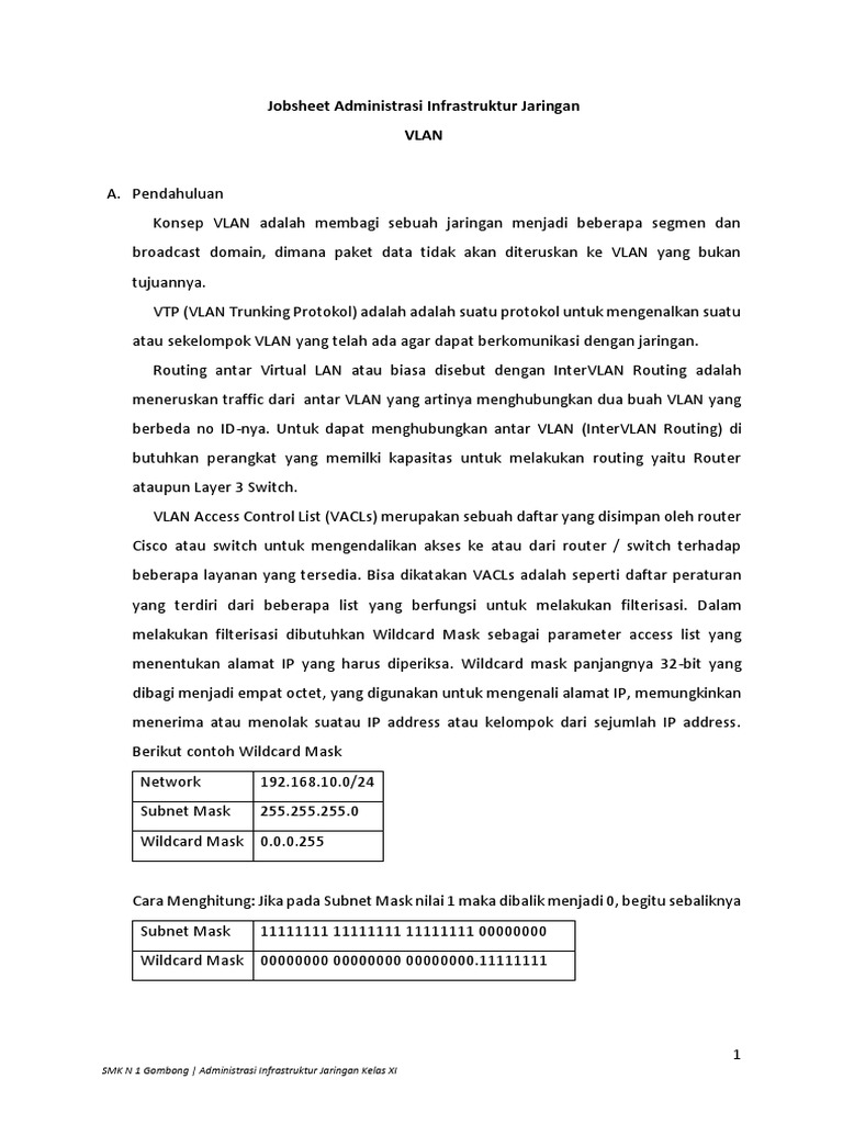 Jobsheet4 - VLAN - Access Control List | PDF