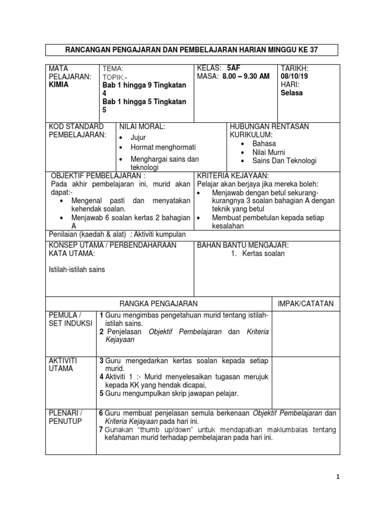 RPH TS25 5AF Latih Tubi GG 0810 | PDF