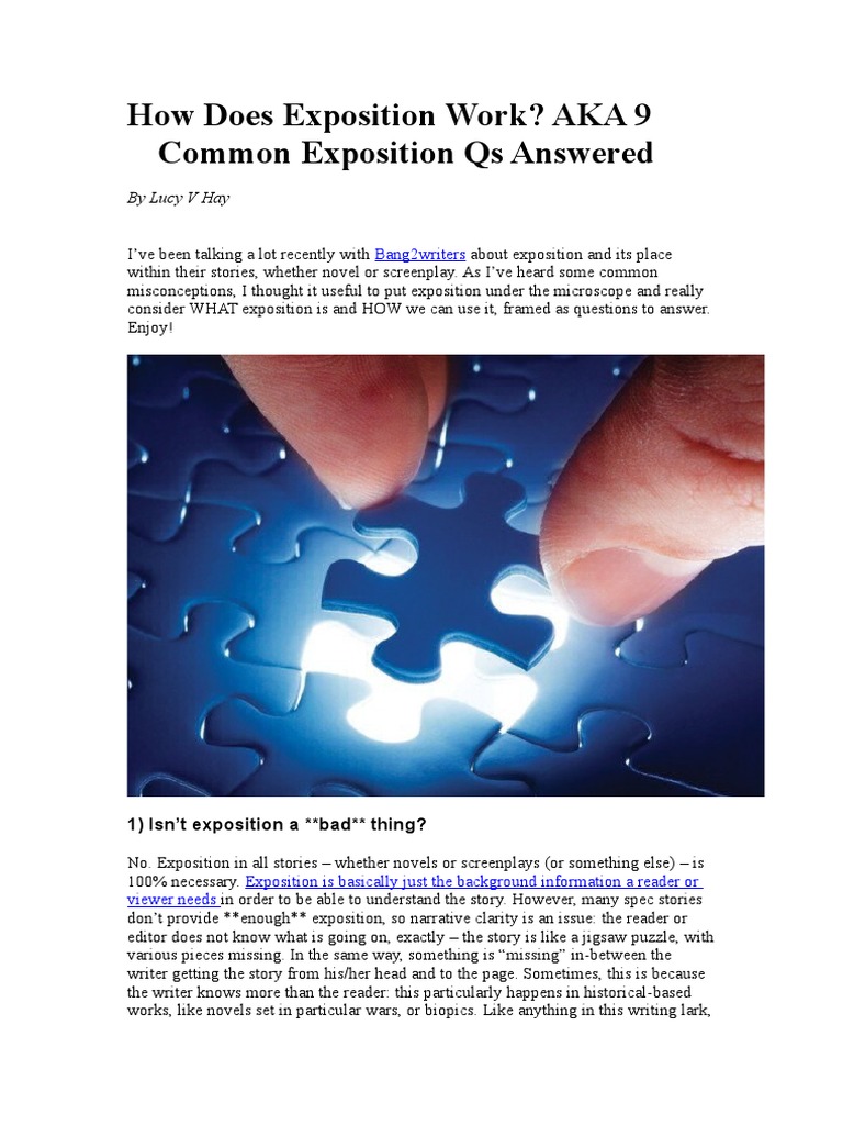 A Step-by-Step Guide to Effective Exposition: Answering Common ...