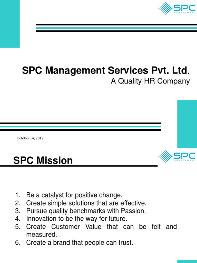 SPC Management Services Pvt. LTD.: A Quality HR Company | PDF | Human ...