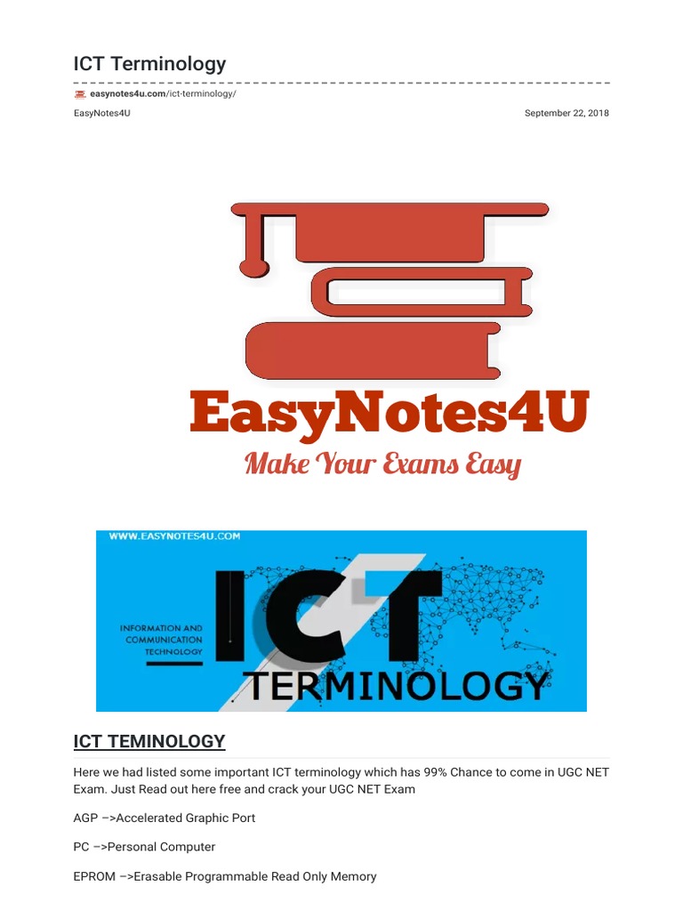 ICT Terminology | PDF | Internet | World Wide Web