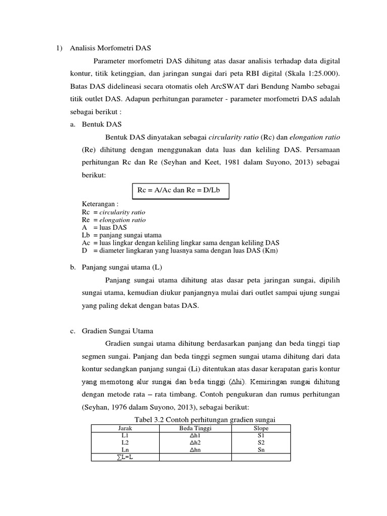 Analisis Morfometri DAS | PDF