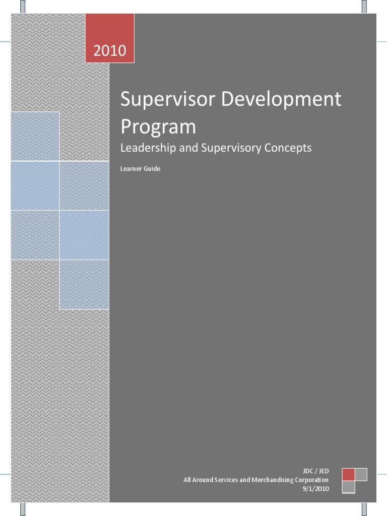 2 Leadership & Supervisory Concepts2 | PDF | Supervisor | Leadership
