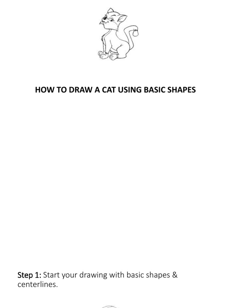 Draw Cat and Dolphin with Shapes | PDF