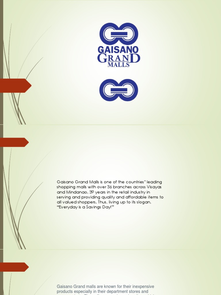 Gaisano | PDF | Shopping Mall | Retail