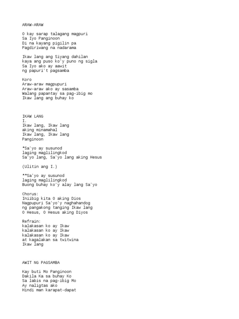 Lyrics | PDF